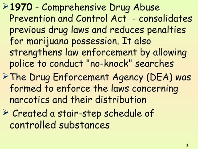 Drug abuse & control act 1970 ppt dra2 | PPT