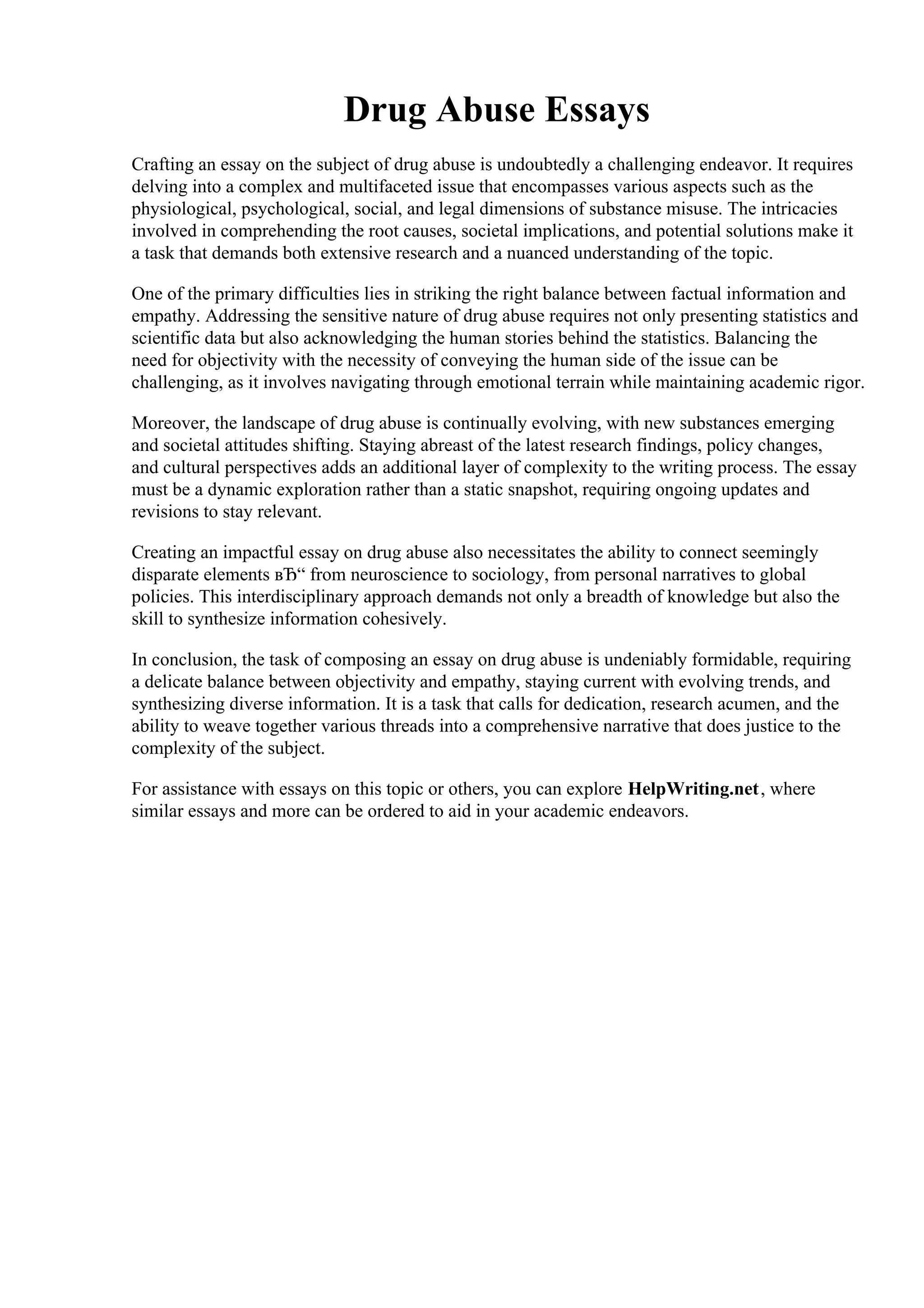 Drug Abuse Essays.pdf