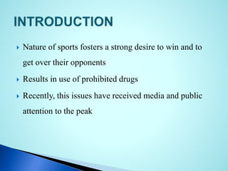 Drug abuse in sports | PPTX