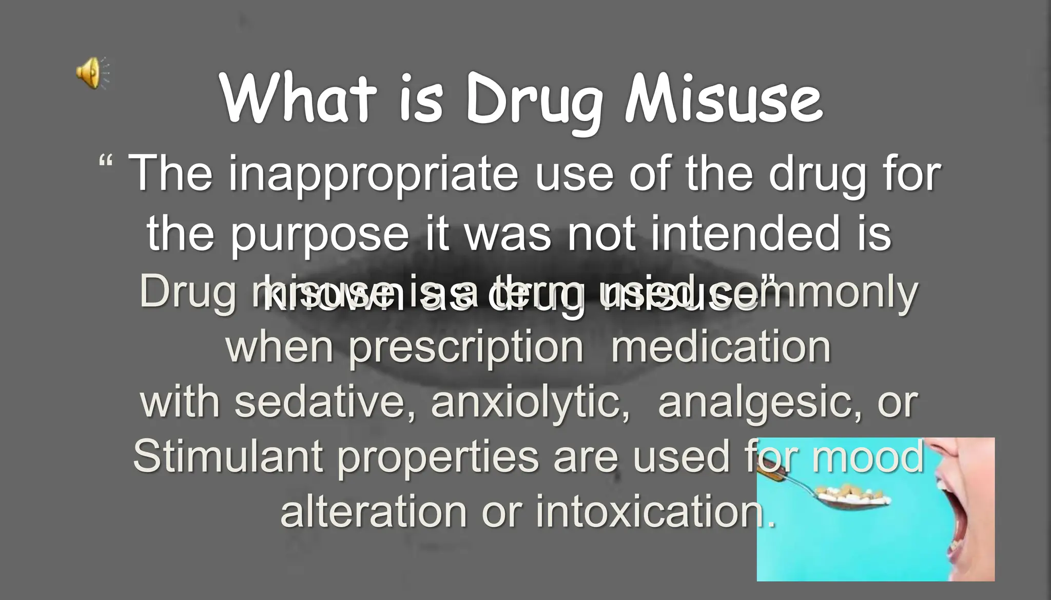 Drug abuse & misuse with explaination and examples | PPTX