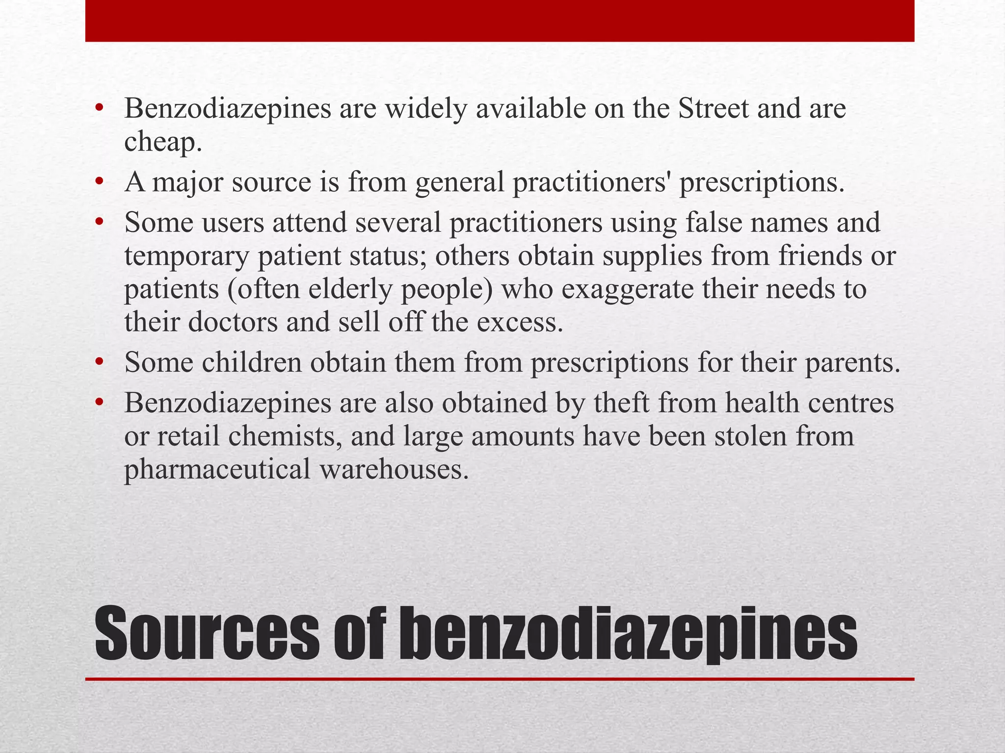 Drug Abuse & Misuse, Sedative-Hypnotics “Benzodiazepines” | PPTX