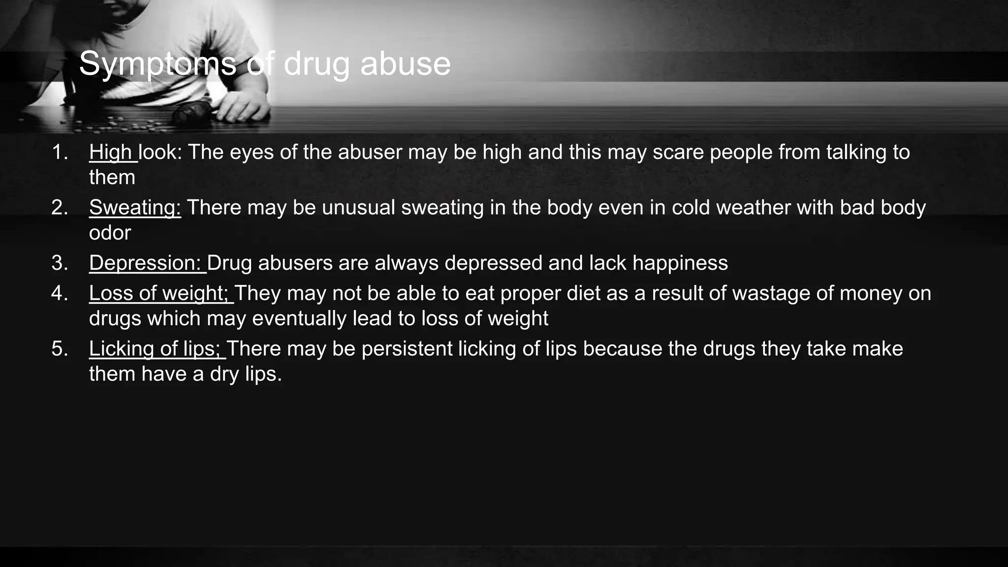 DRUG ABUSE PRESENTATION AMONG YOUTH OF DAY | PPTX