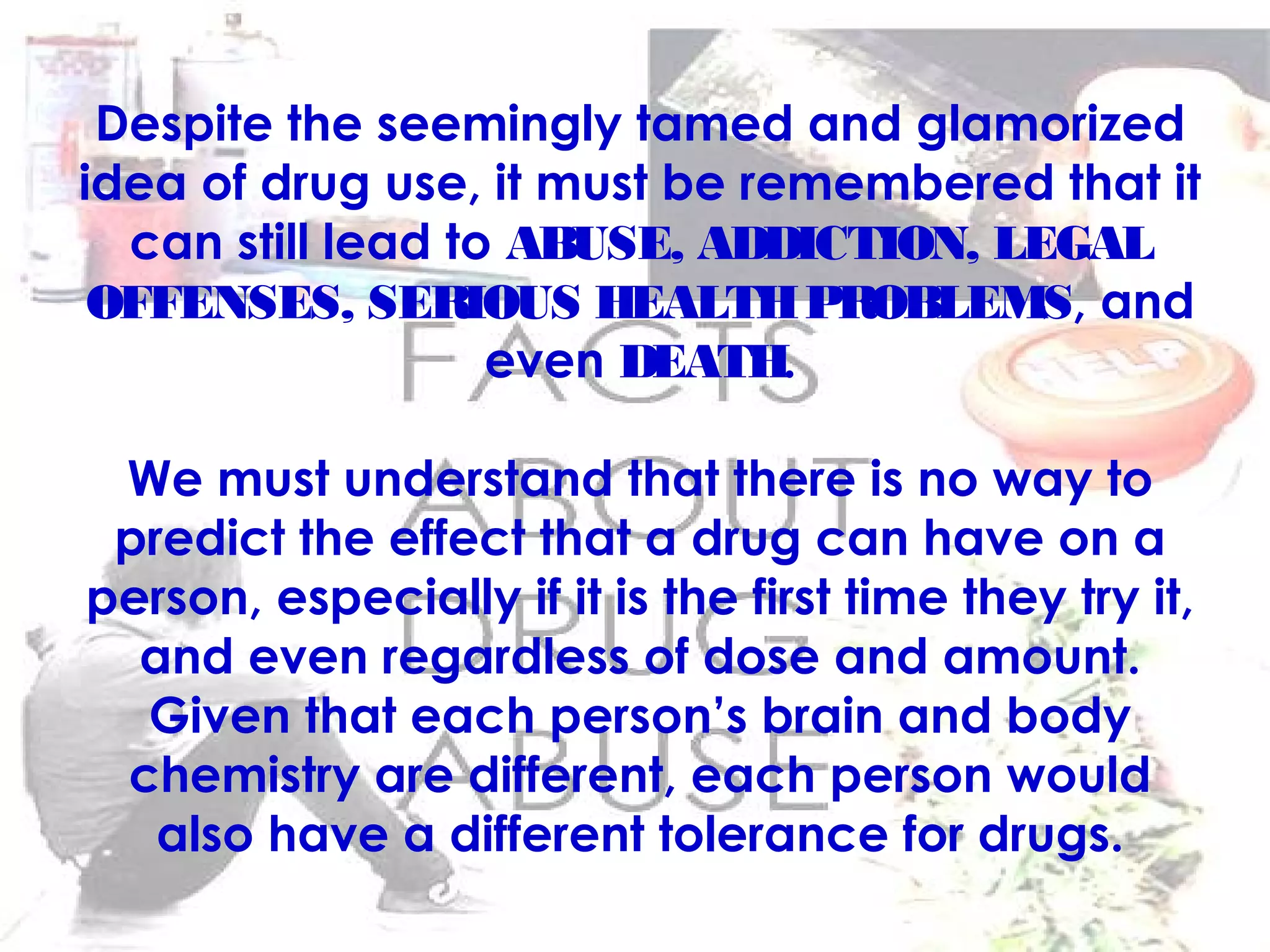 DRUG ABUSE PREVENTION PRESENTATION | PPT