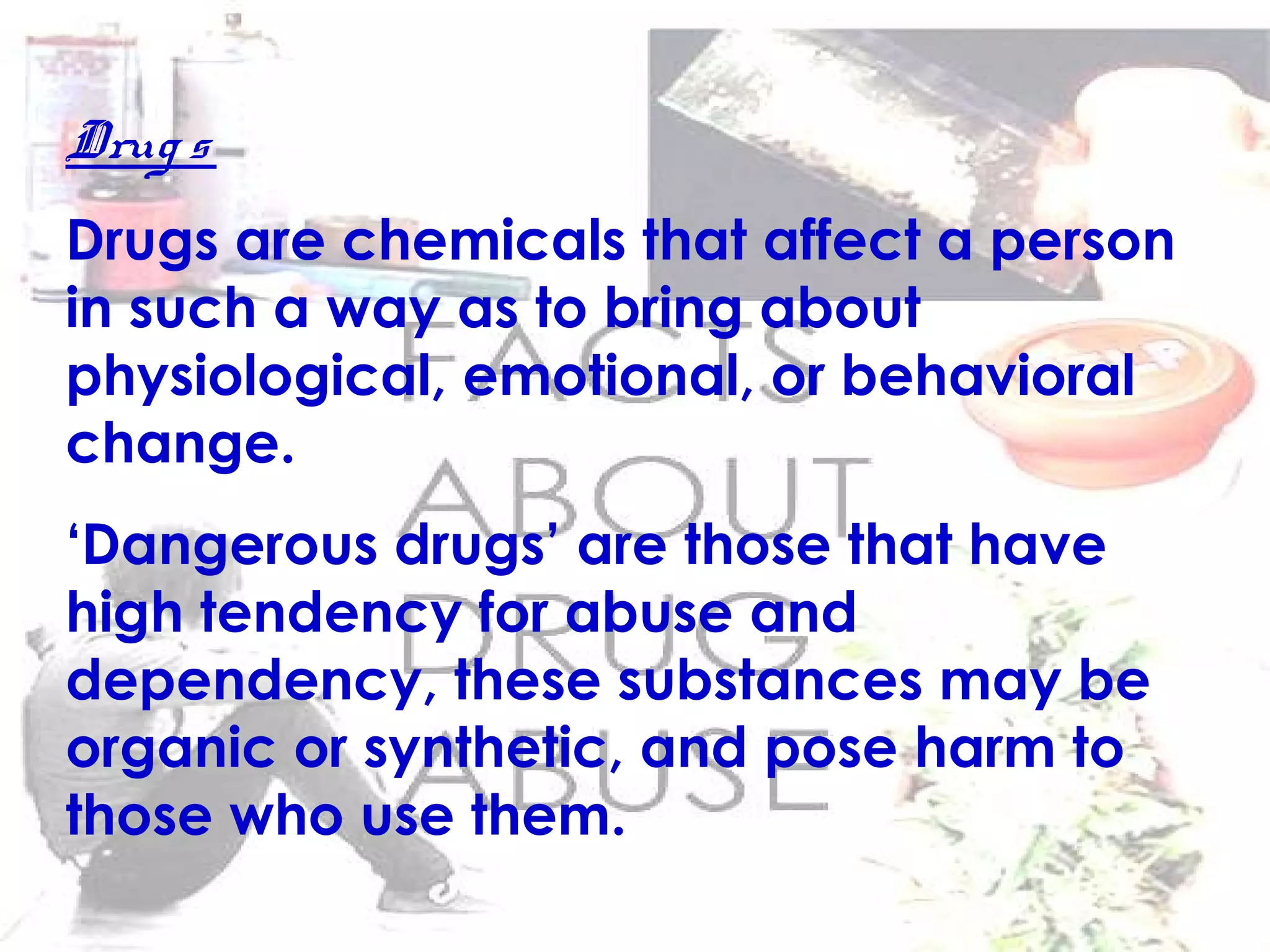 DRUG ABUSE PREVENTION PRESENTATION | PPT