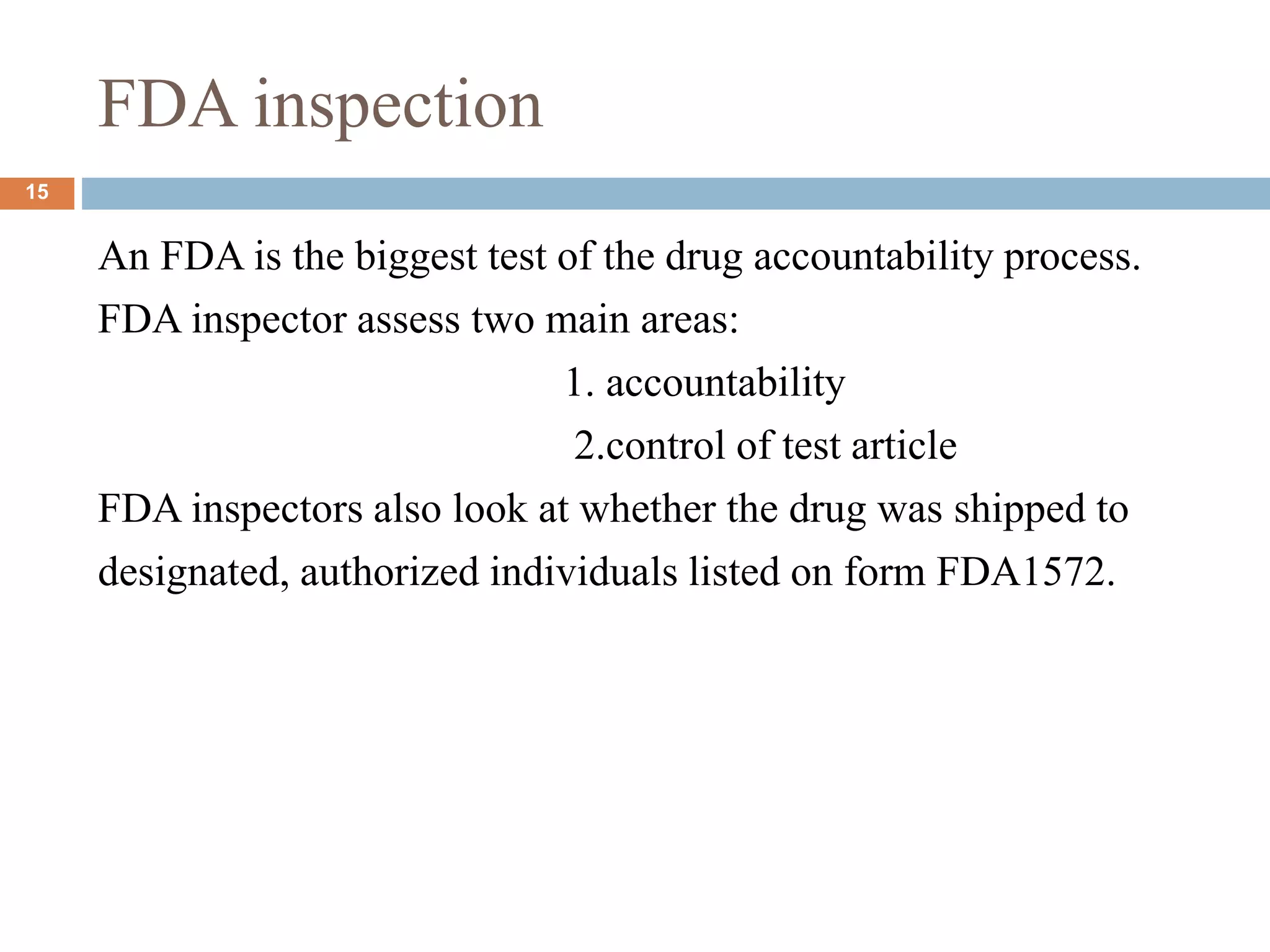 Drug accountability | PPTX