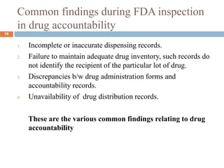 Drug accountability | PPTX