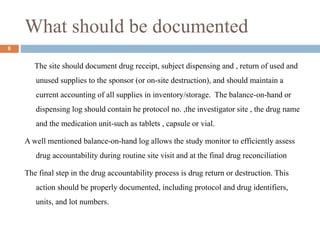 Drug accountability | PPTX