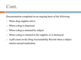 Drug accountability | PPTX