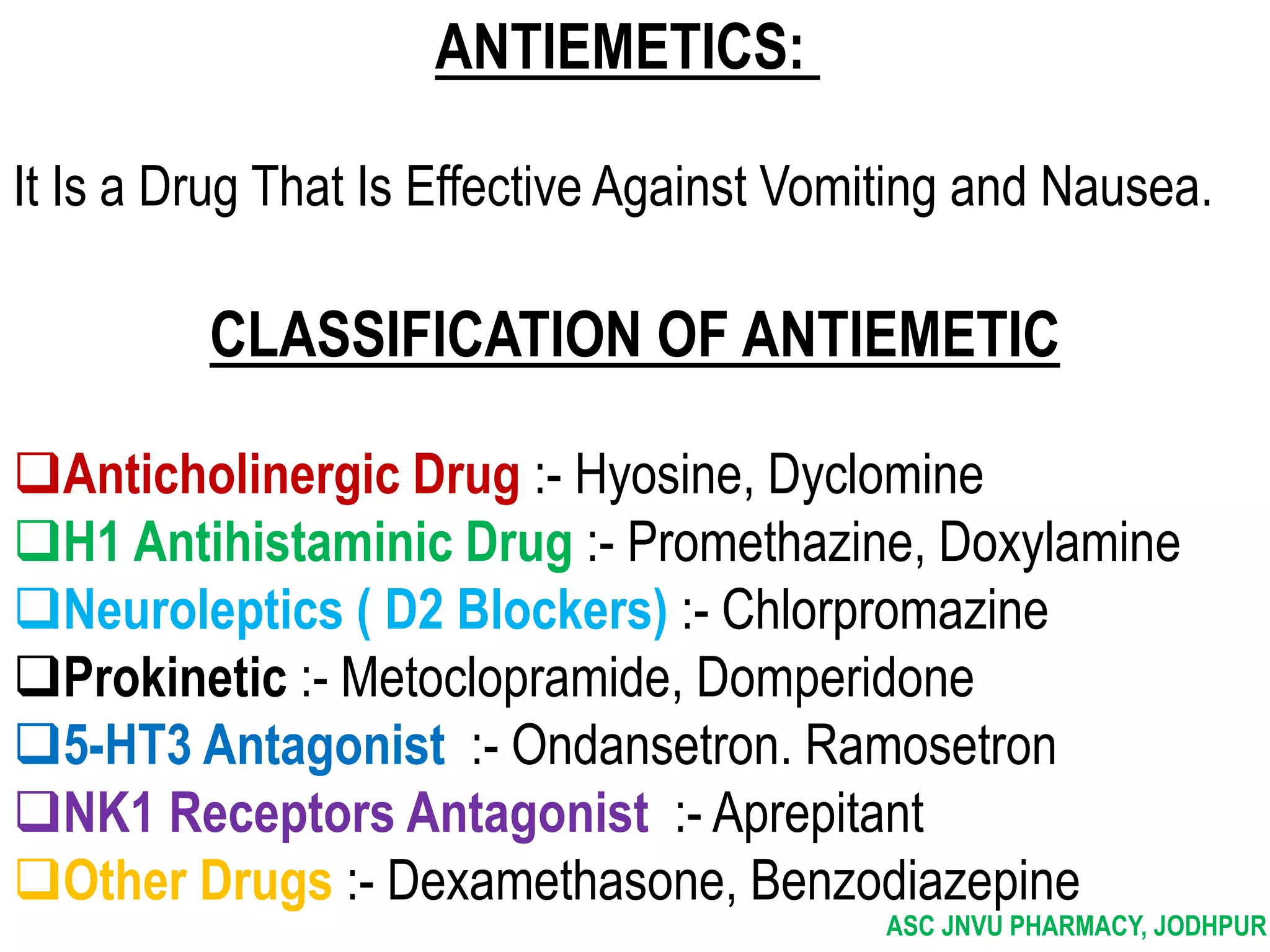 Drug acting on digestive system | PPTX