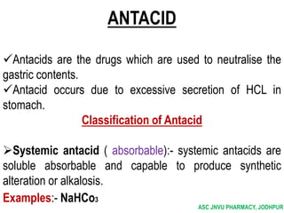 Drug acting on digestive system | PPTX | Digestive Disorders | Diseases ...