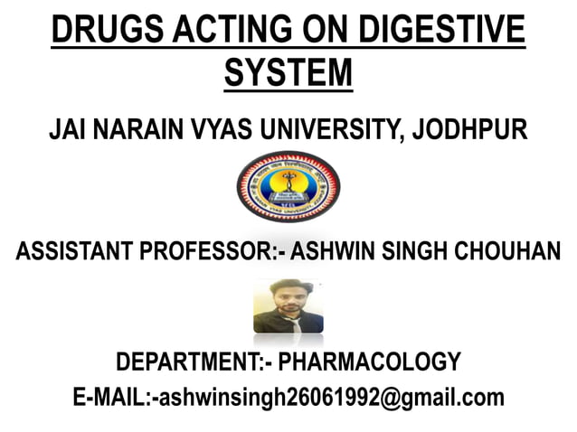 Drug acting on digestive system | PPTX | Digestive Disorders | Diseases ...