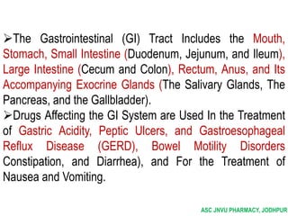 Drug acting on digestive system | PPTX | Digestive Disorders | Diseases ...