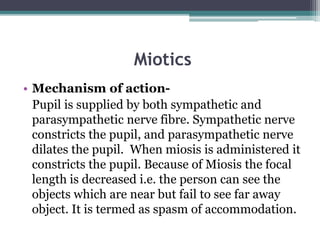 Drug acting on eye | PPTX
