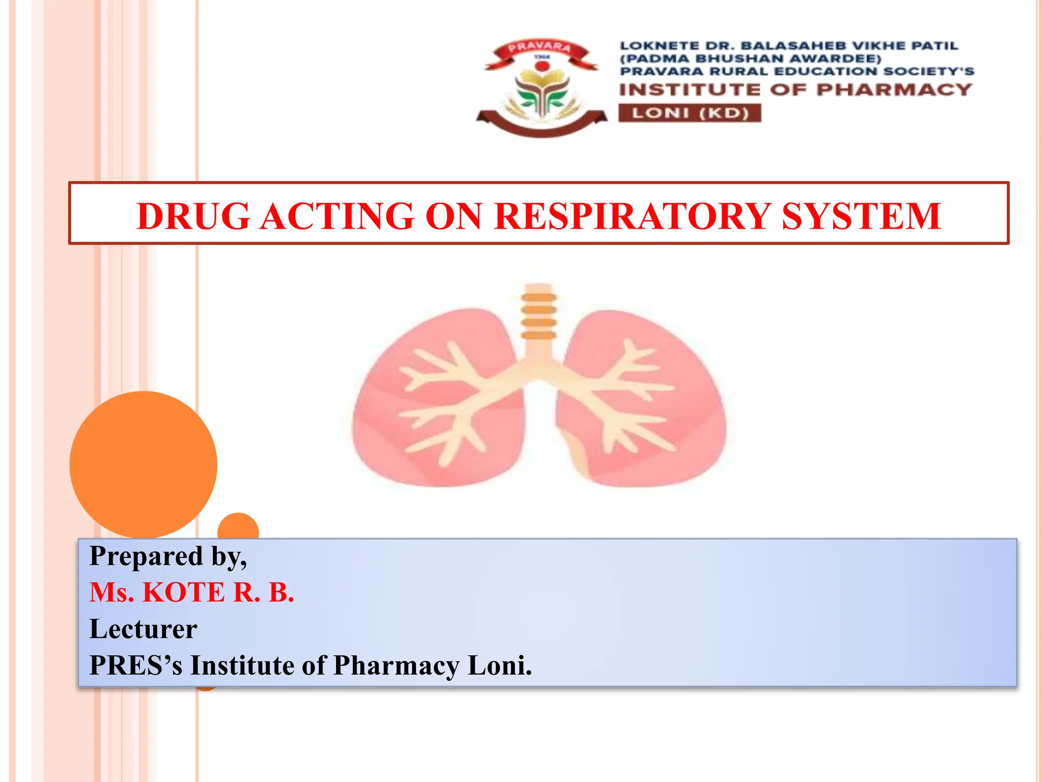 Drug acting on Respiratory System.pptx