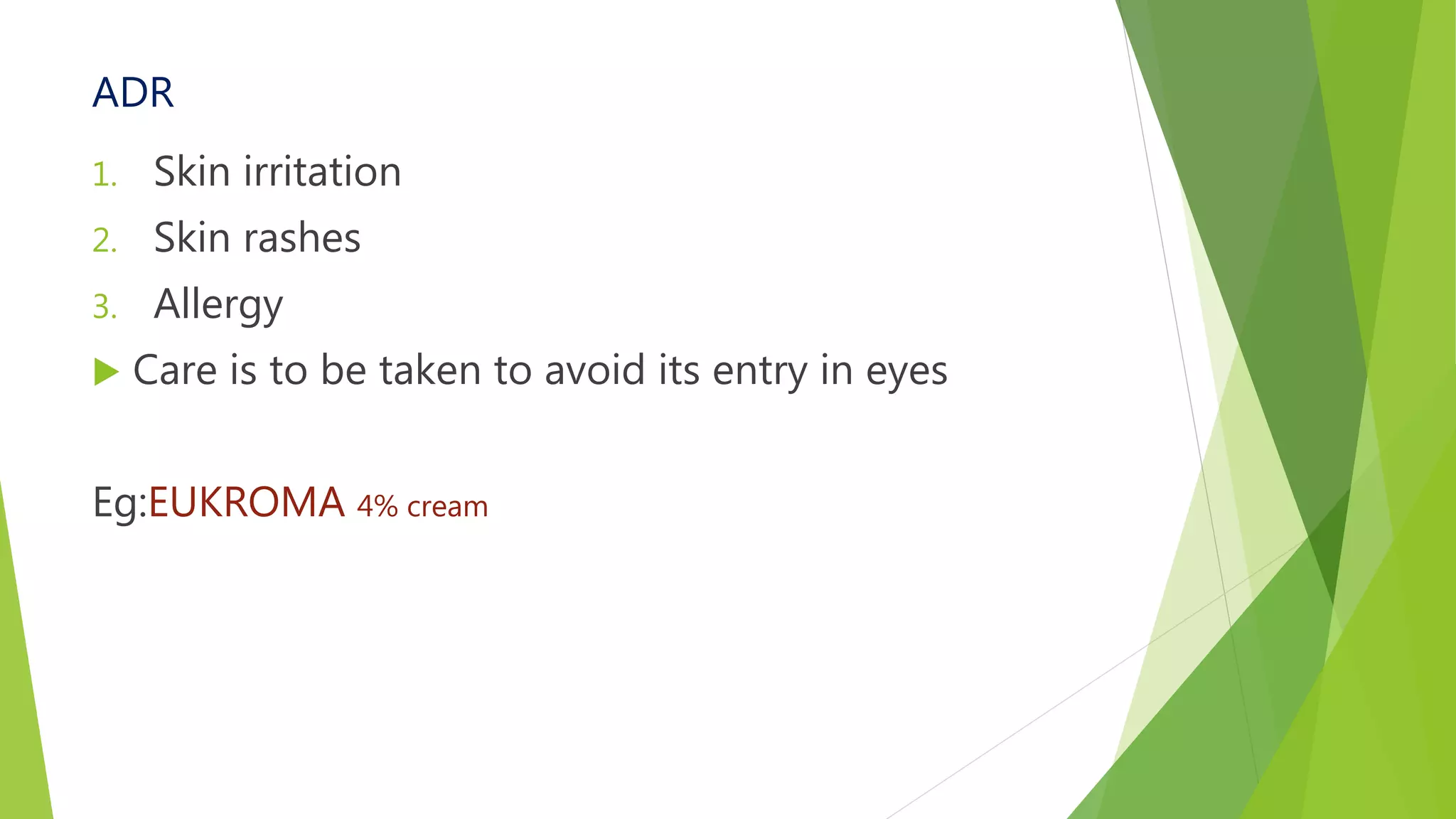 Drug acting on skin and mucous membrane | PPTX