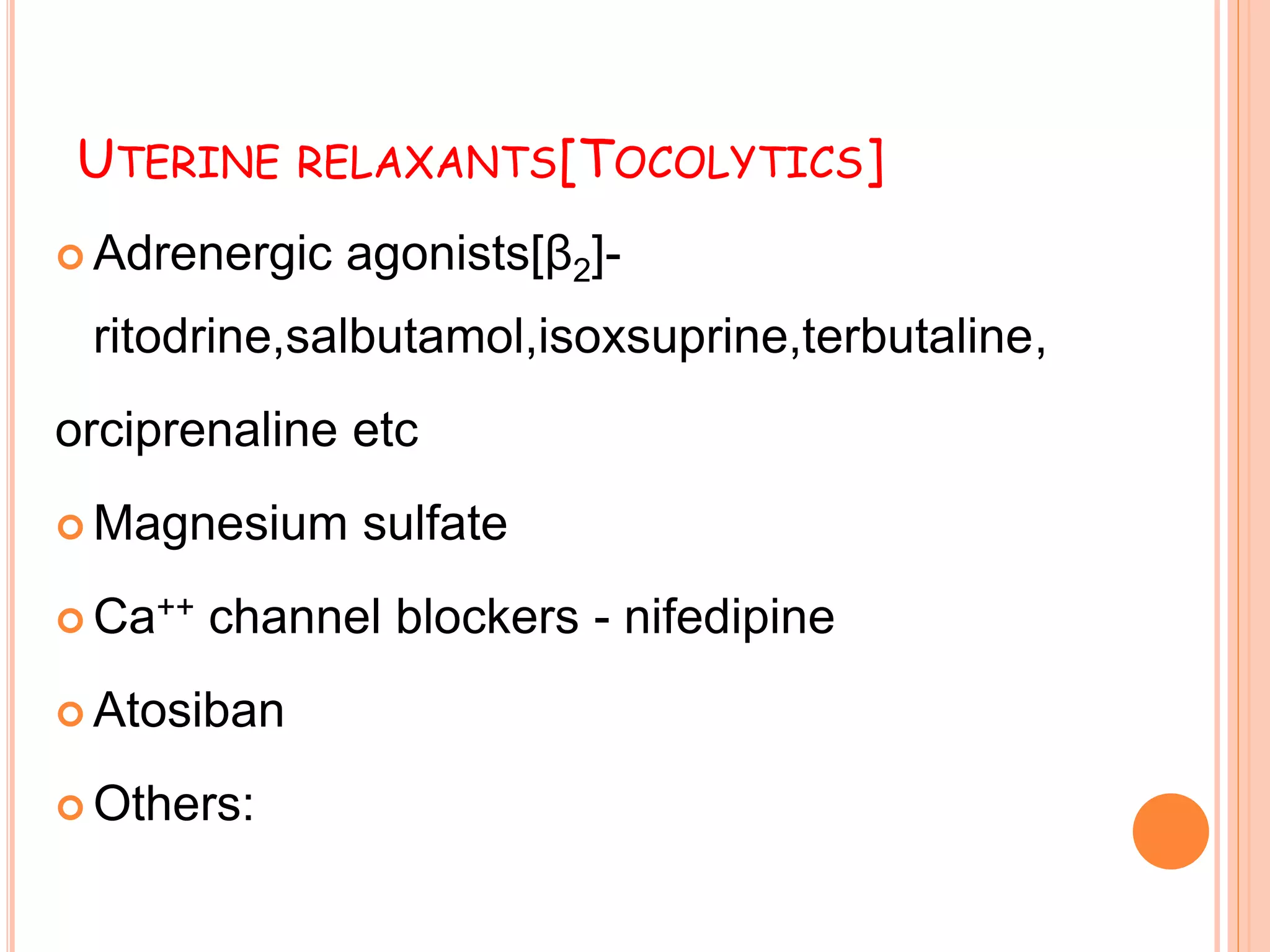 Drug acting on uterus | PPTX