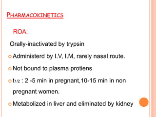 Drug acting on uterus | PPTX