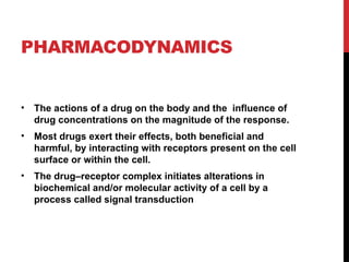 The Mechanisms of Drug Actions in Pharmacology | PPTX