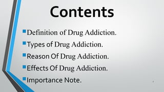 Drug addiction | PPT