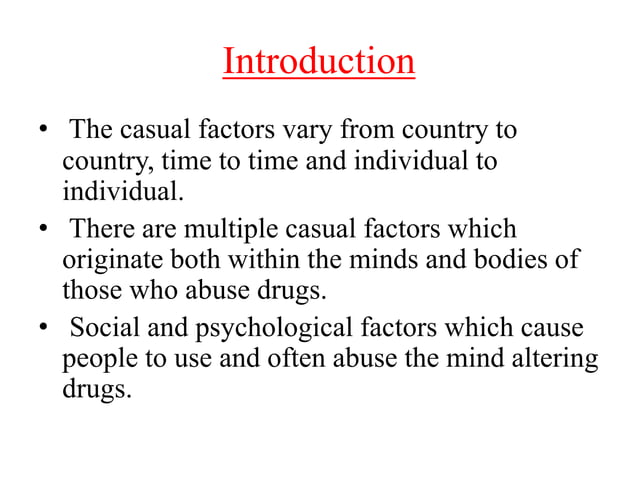 Drug addiction and drug abuse ppt | PPTX