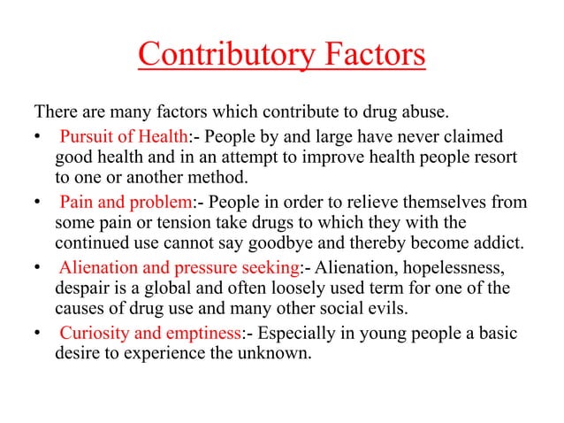 Drug addiction and drug abuse ppt | PPTX