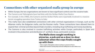 Camorra, 'Ndrangheta and Illegal Drug trade in Italy | PPTX | Crime ...