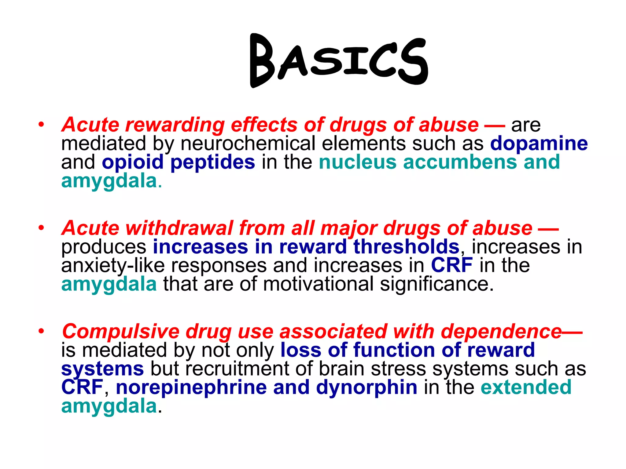 Drug addiction neurobiology | PPT