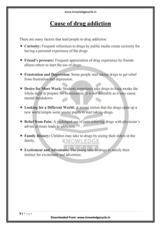 Drug Addiction (P).pdf of drugs in india | PDF