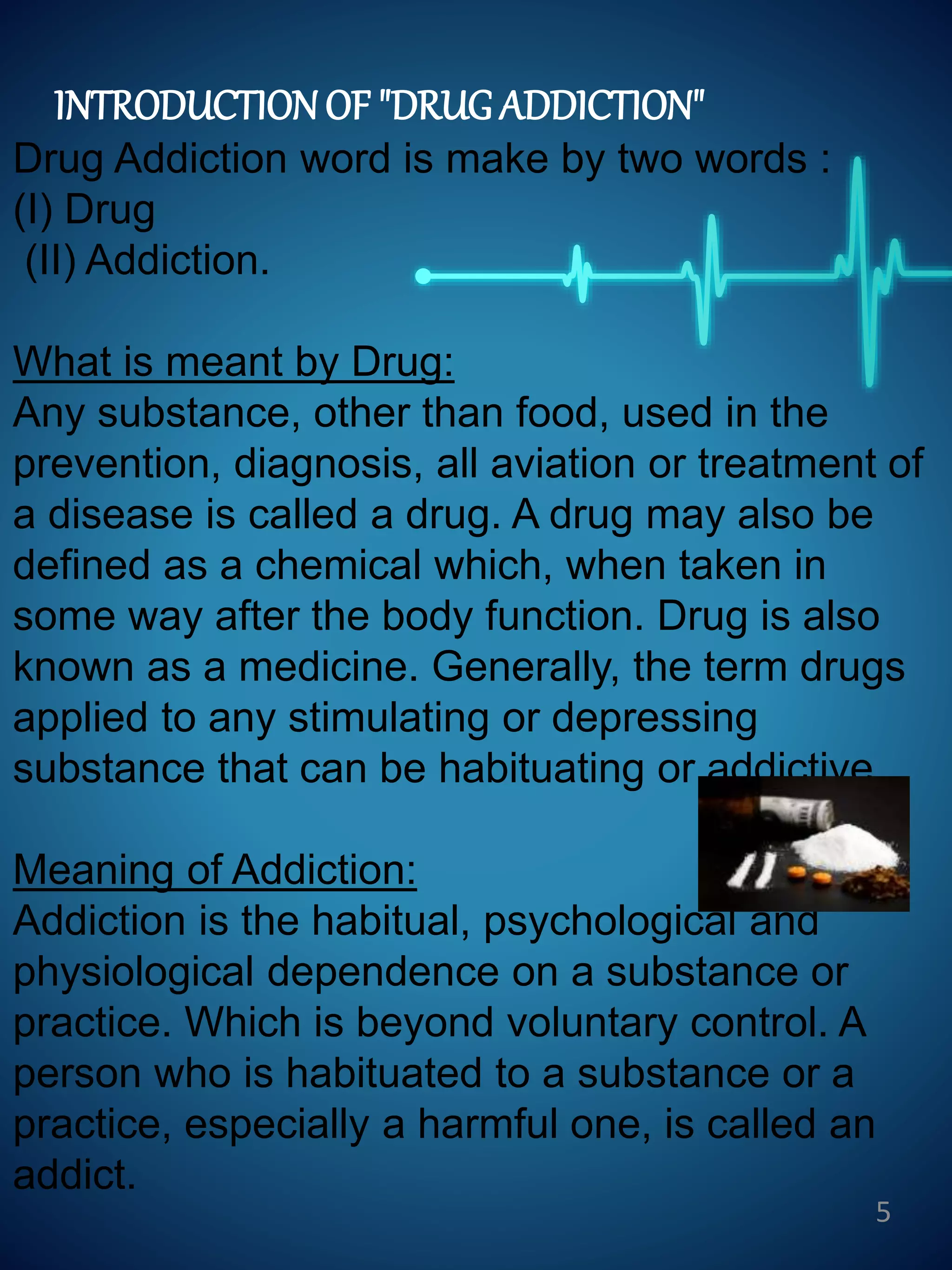 Drug addiction project class 12 | PPTX
