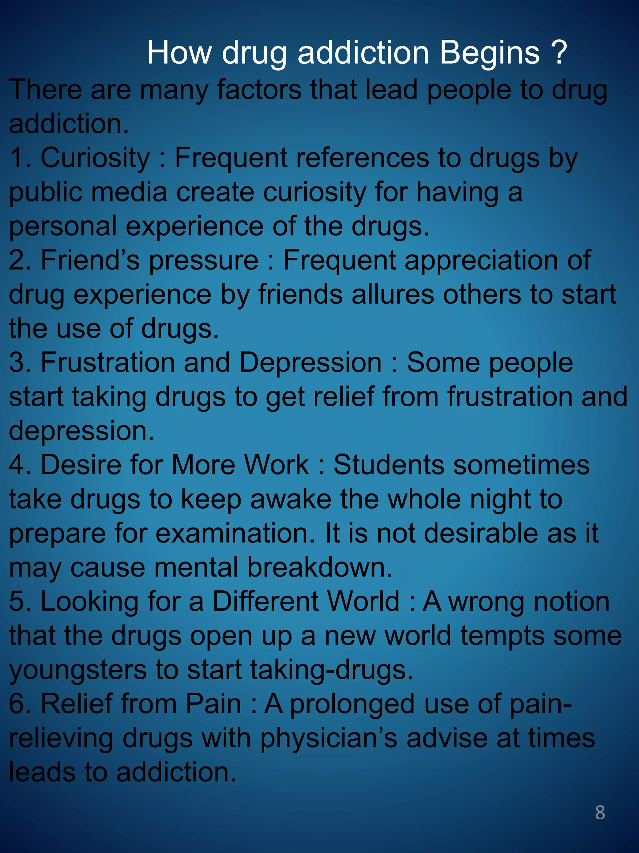 Drug addiction project class 12 | PPTX