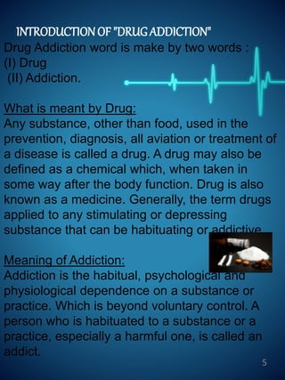 Drug addiction project class 12 | PPTX