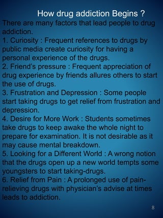 Drug addiction project class 12 | PPTX