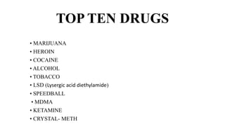 Drug addiction, tolerance and depandance | PPTX