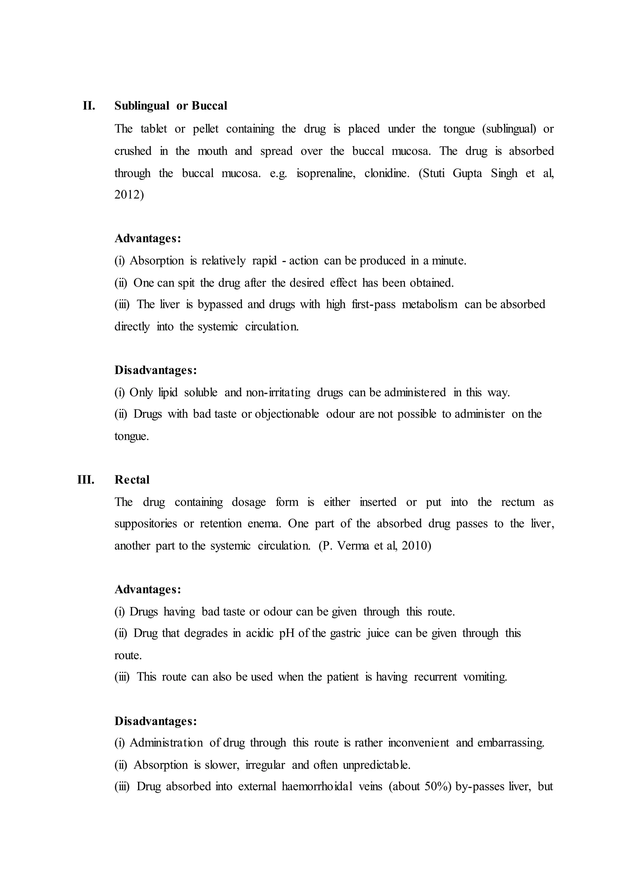 Modes of Drug administration | DOCX