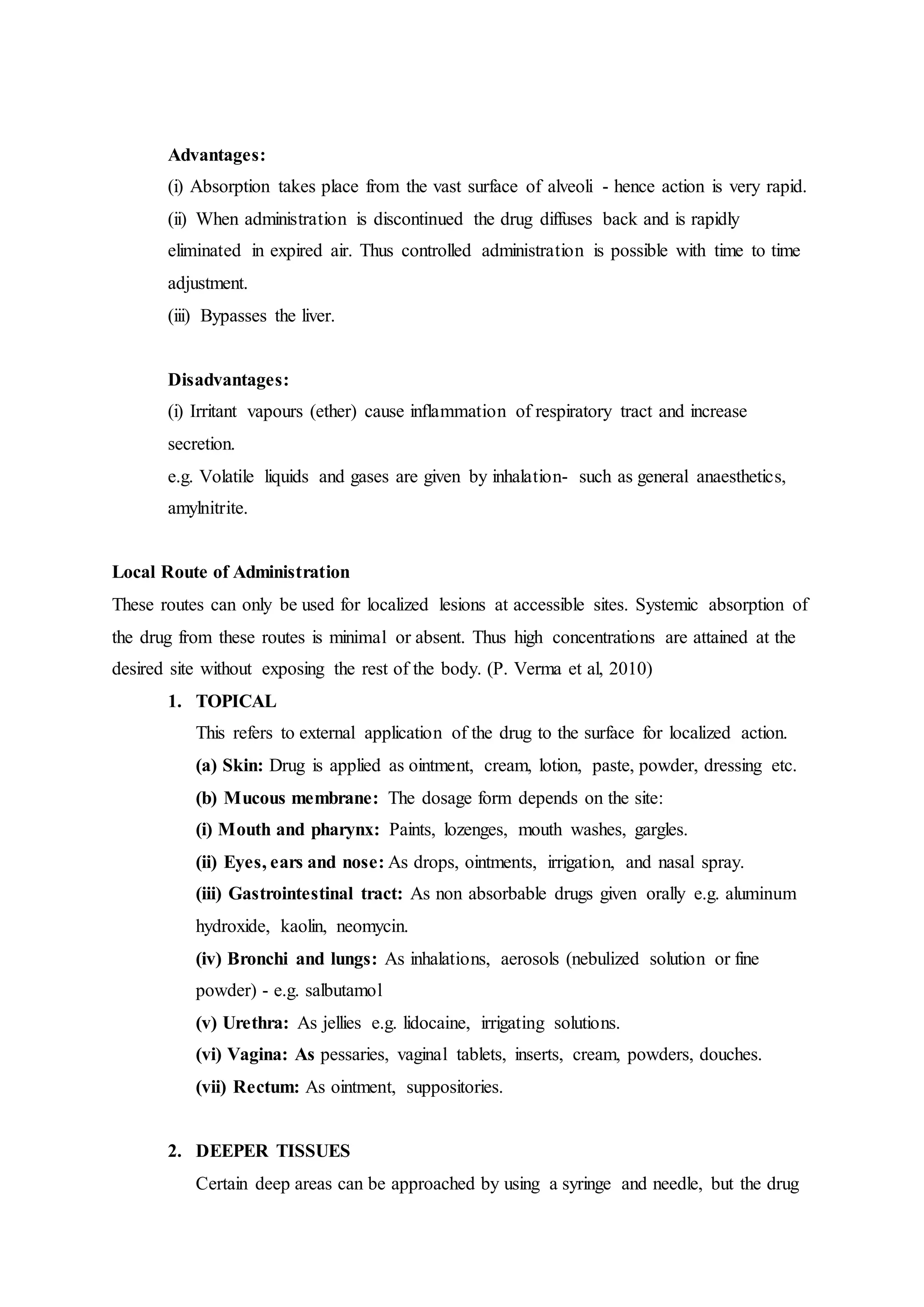 Modes of Drug administration | DOCX