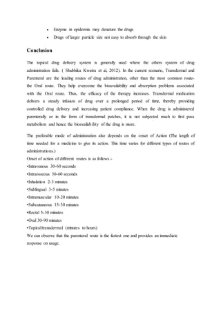 Modes of Drug administration | DOCX