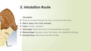 Drug administration Presentation among 1 | PPT