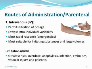 Drug adminstration routes | PPTX