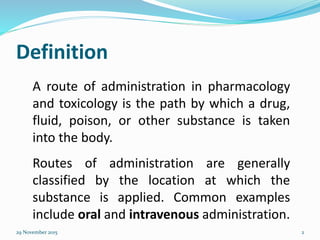 Drug adminstration routes | PPTX