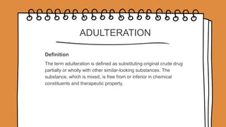 Drug adulteration | PPTX