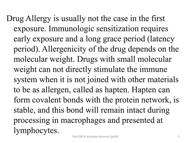 Drug allergy | PPT | Free Download