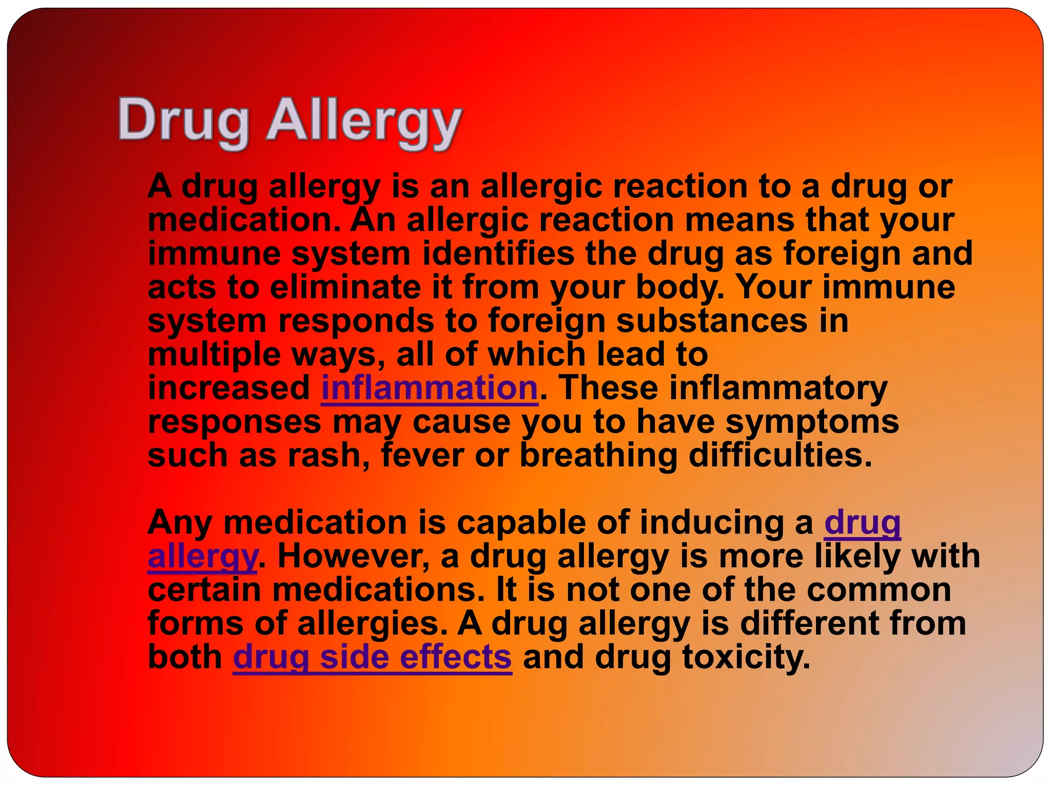 Drug allergy | PPTX