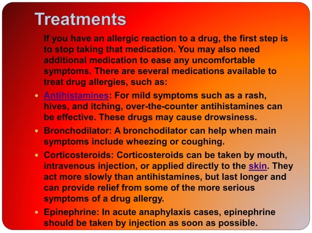 Drug allergy | PPTX | Allergies | Diseases and Conditions