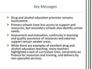 Drug and alcohol education mapping exercise 2013 | PPTX