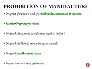 DRUG AND COSMATIC ACT 1940 AND RULES 1945.pptx