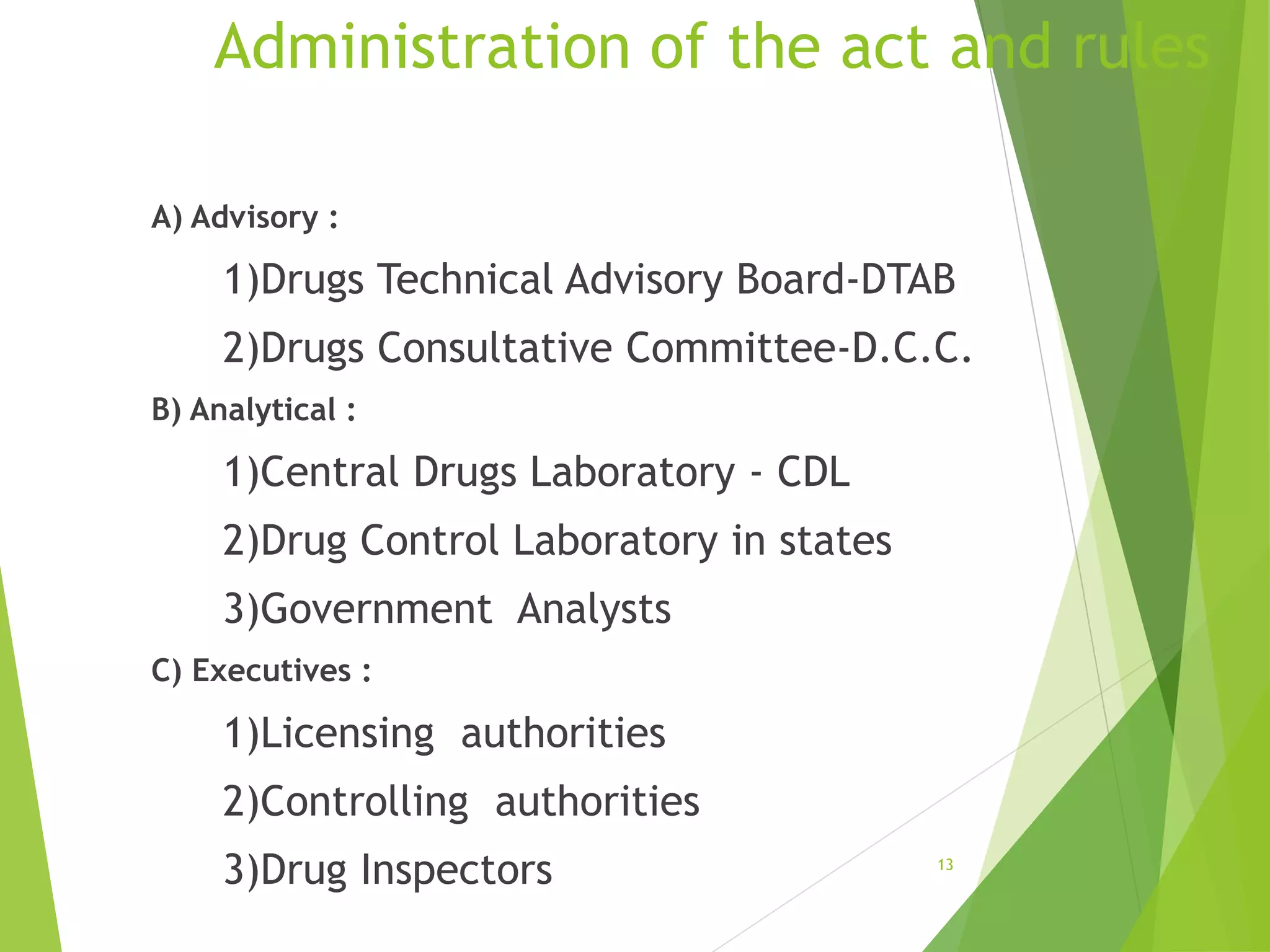 Drug and cosmetic act | PPTX