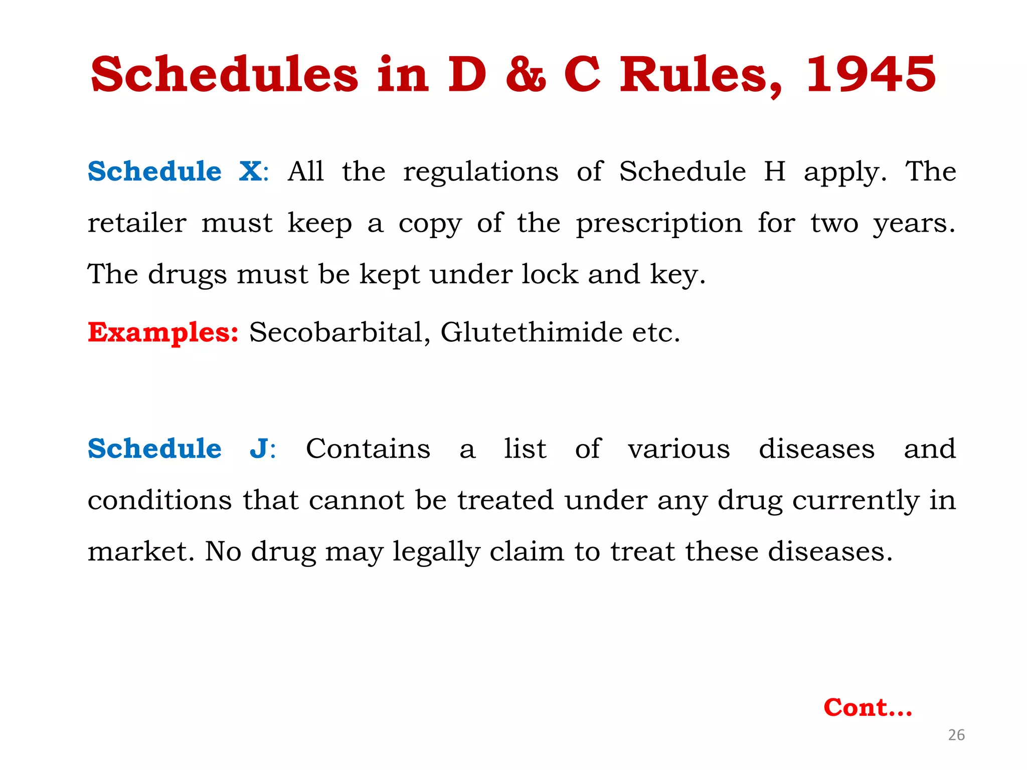Drug and Cosmetic Act 1940 and Rules 1945 | PPTX