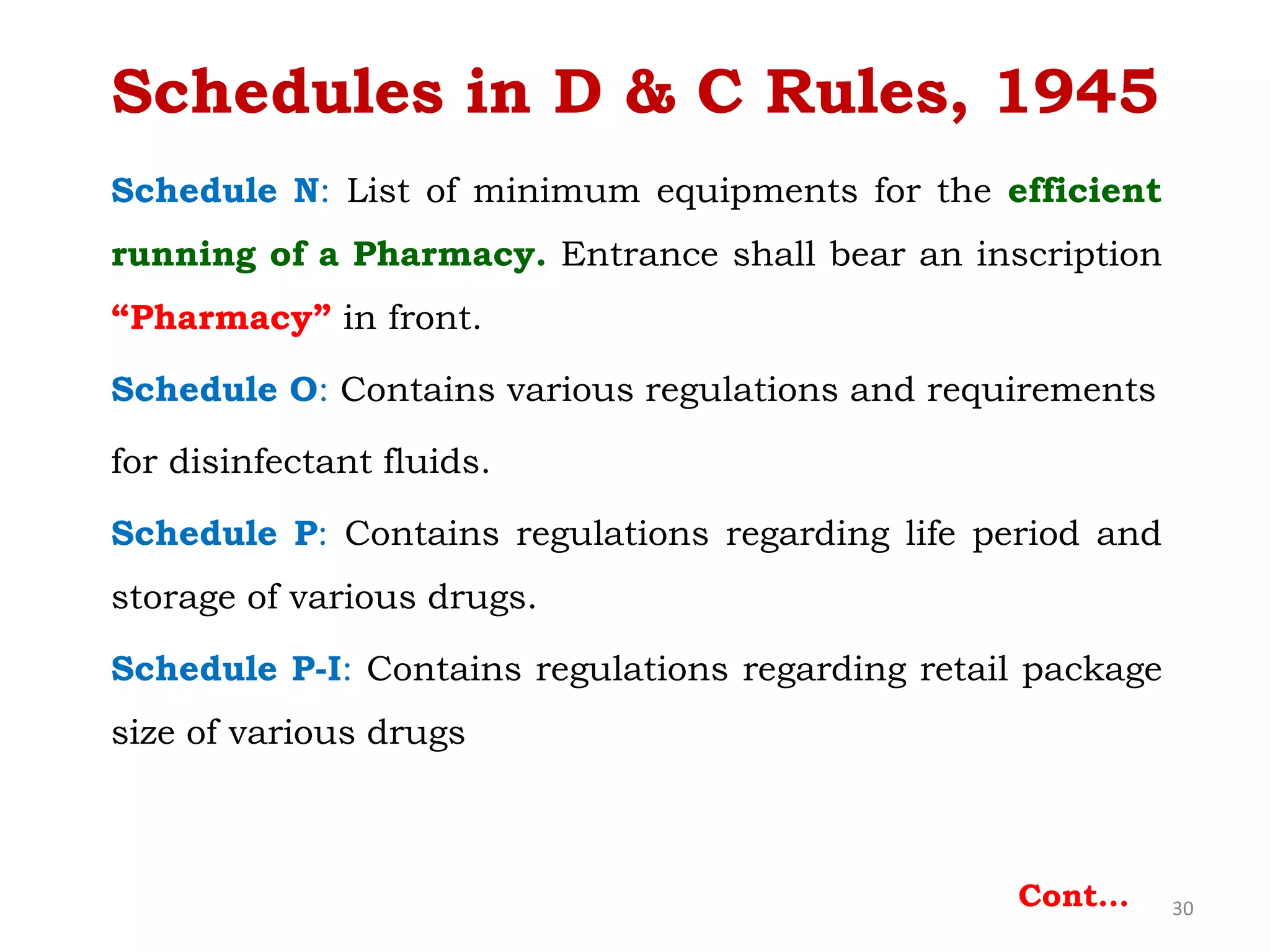 Drug and Cosmetic Act 1940 and Rules 1945 | PPTX