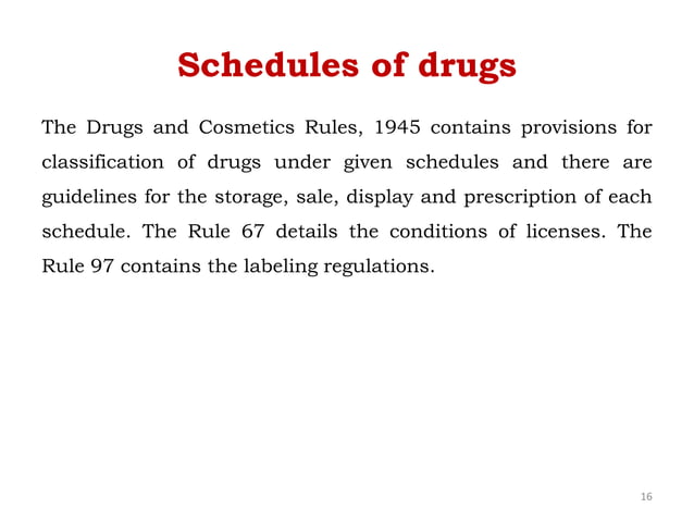 Drug and Cosmetic Act 1940 and Rules 1945 | PPTX
