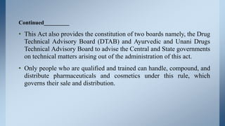 Drug and Cosmetic Act,1940 and its Rules 1945.pptx
